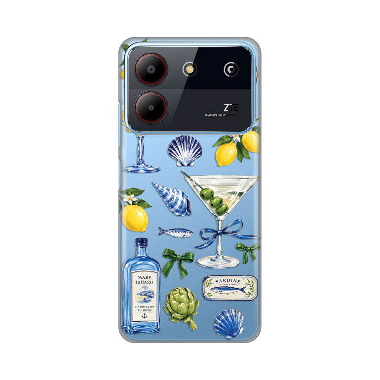 Maska Silikonska Print za ZTE Blade A54 Mediterranean Martini