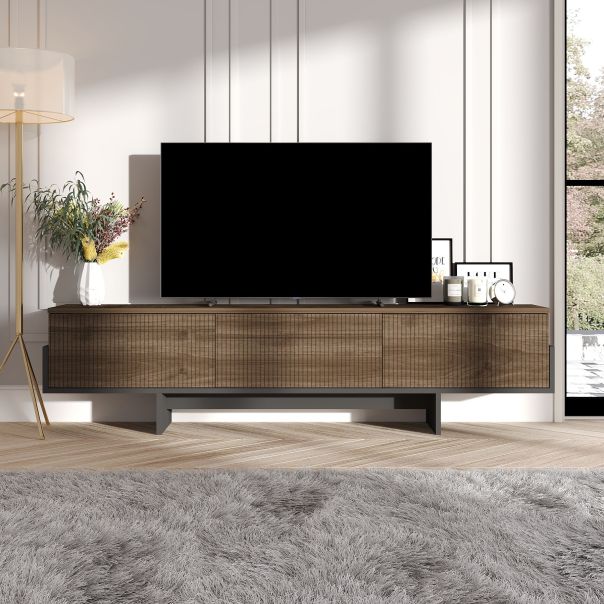 HANAH HOME TV komoda Hege, braon/crna
