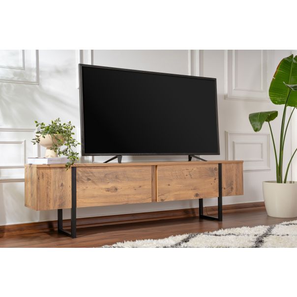 NORDURE TV komoda Serenity, braon/crna