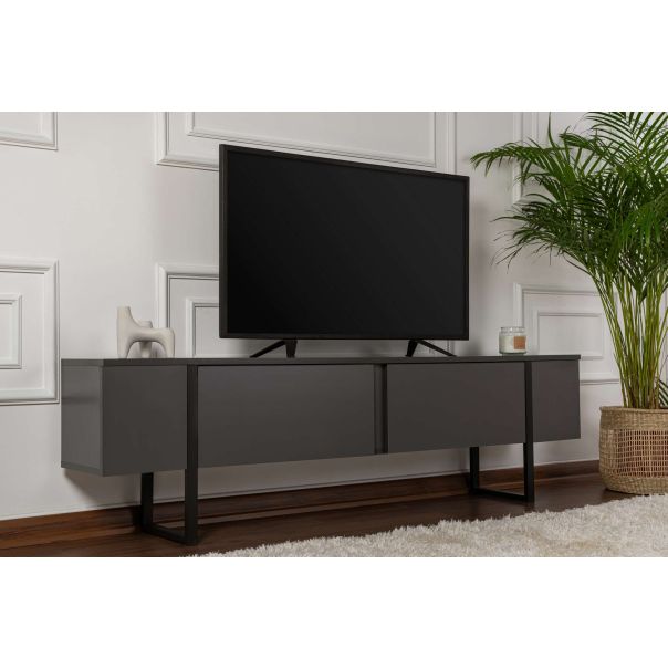 NORDURE TV komoda Serenity, antracit/crna