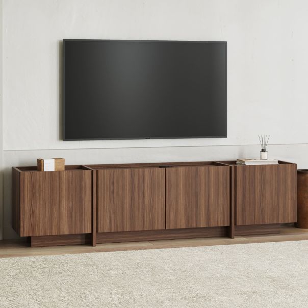 NORDURE TV komoda Lowen, braon/antracit