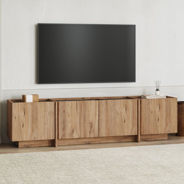 NORDURE TV komoda Lowen, braon/antracit