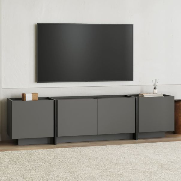 NORDURE TV komoda Lowen, antracit/crna