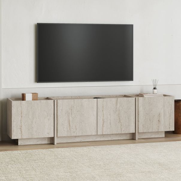 NORDURE TV komoda Lowen, krem
