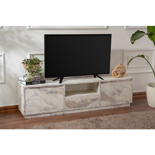 NORDURE TV komoda Vanguard, mermer bela