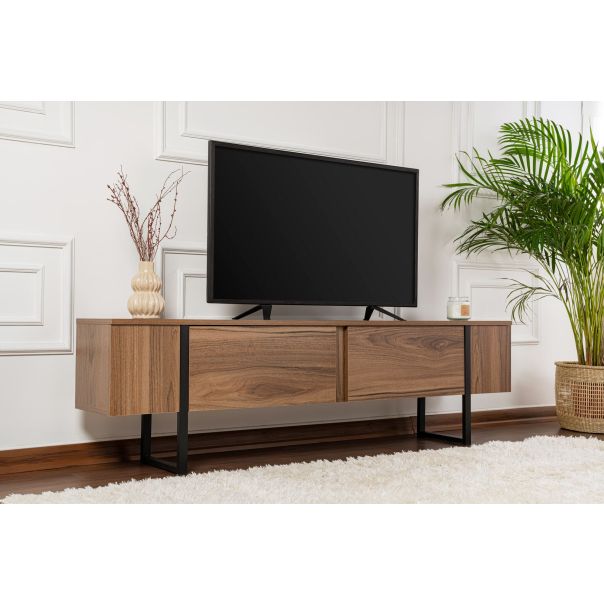NORDURE TV komoda Serenity, braon/crna