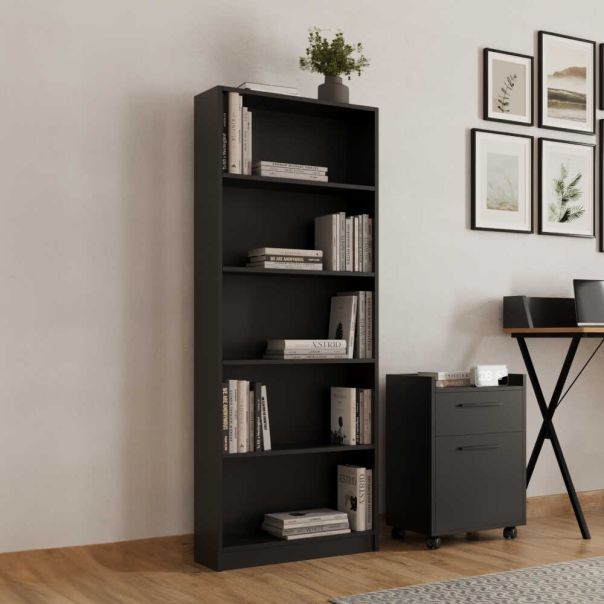 HANAH HOME Polica za knjige Ktp-150-Aa-1, crna