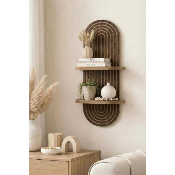 HANAH HOME Zidna polica Artmtkwll2D, braon