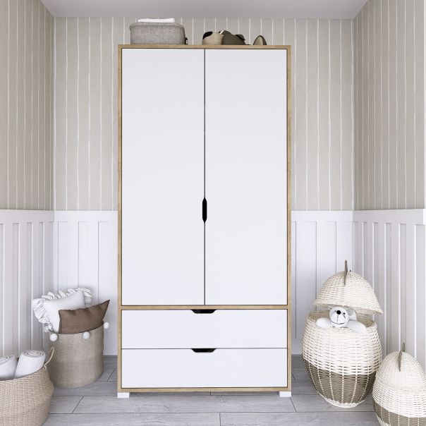 HANAH HOME Ormar 1600-015, bela/svetlo braon