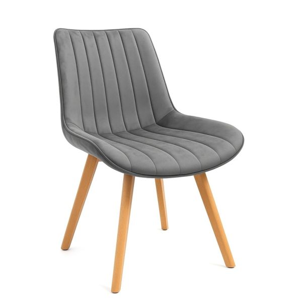 MODUL Trpezarijska stolica Linea Wood siva c-413