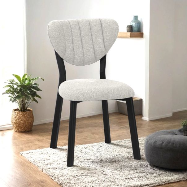 HANAH HOME Trpezarijska stolica Elma, krem/crna