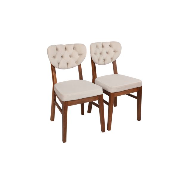 HANAH HOME Set trpezarijskih stolica Elma 2/1 760 V2, braon/bež