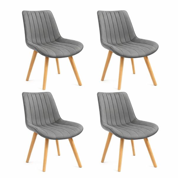 MODUL Trpezarijska stolica Linea Wood siva c-413, set od 4 stolice
