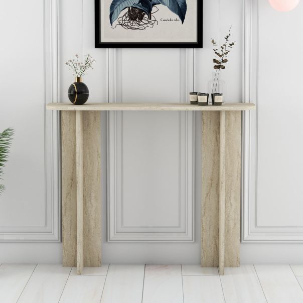 HANAH HOME Konzolni sto Modena, mermerna krem