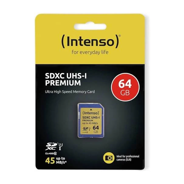 SD Card Intenso 64GB UHS-I Premium 3421490