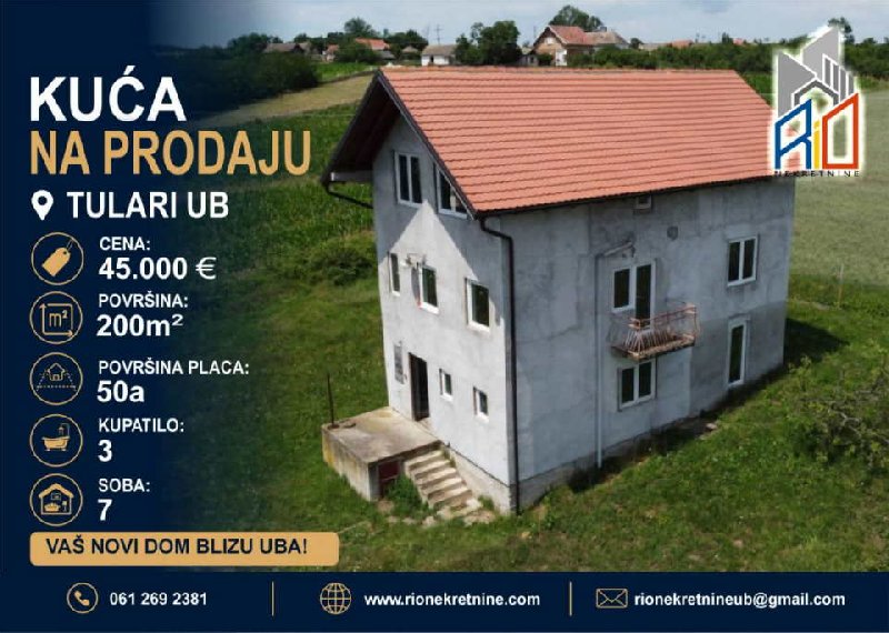 Uslužni oglas: NA PRODAJU! Prelepa kuća u Tulari