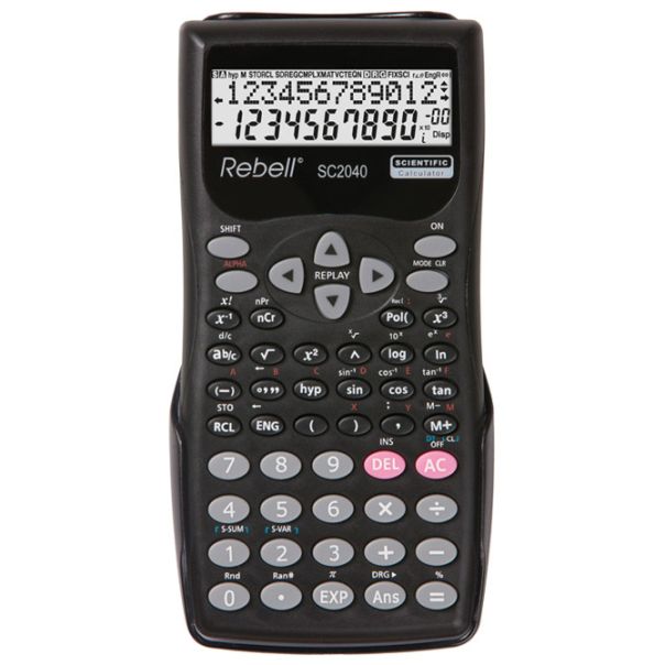 REBELL Kalkulator tehnički 12mesta 240 funkcija RE-SC2040 BX crni