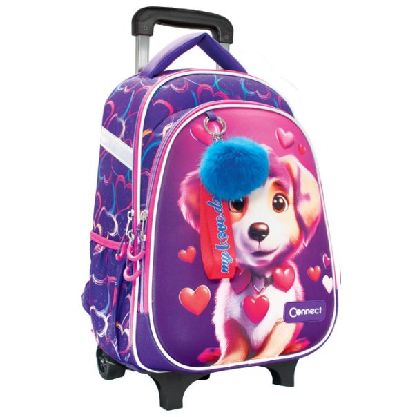 CONNECT Ranac đački s točkićima XT Love Dog 60575