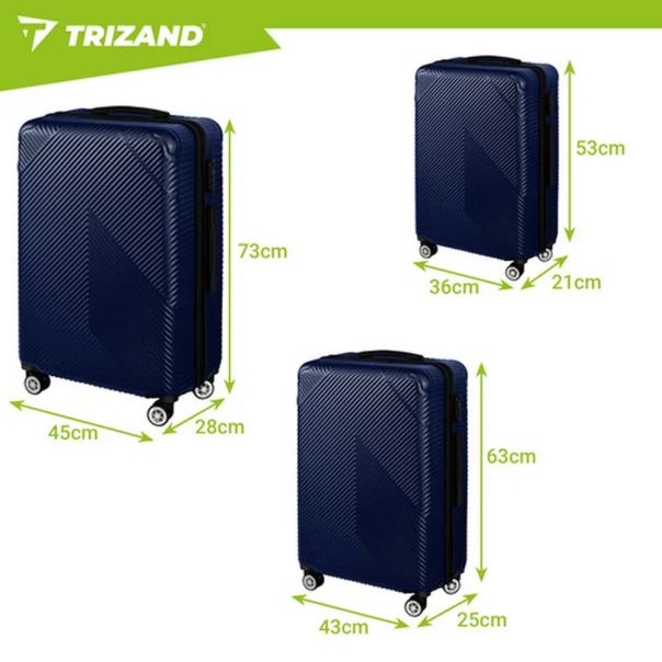 Trizand Putničke Torbe Tri Komada Plave Boje
