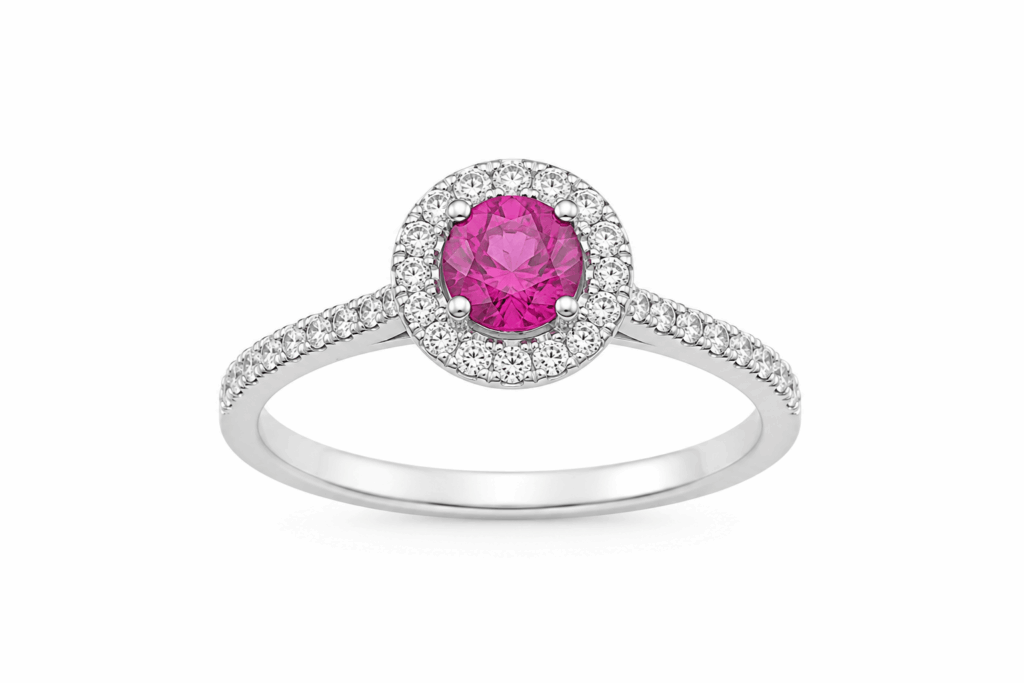 Verenički Prsten od Belog Zlata – Rosé Elegance