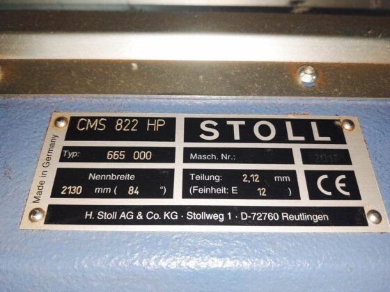 Stoll CMS 822 HP I Flat Knitting Machine I 2017 I 2x obradni centar