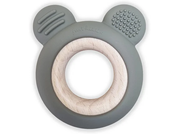 Just Kiddin Glodalica za bebe Hc0233064L/Gg silikon drvo