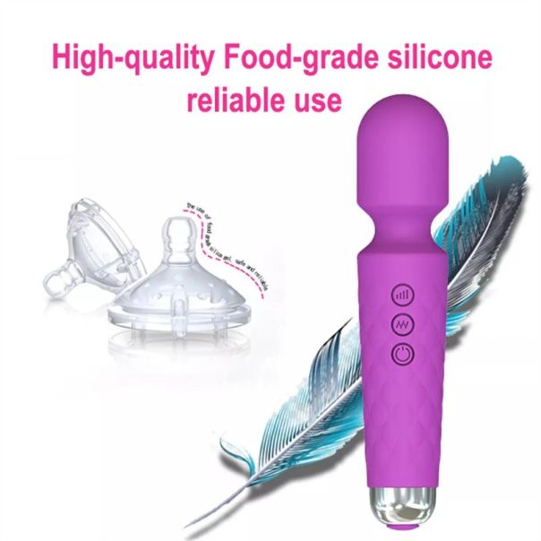 Mini AV Wand vibrator (vodootporan, 20 brzina) roze