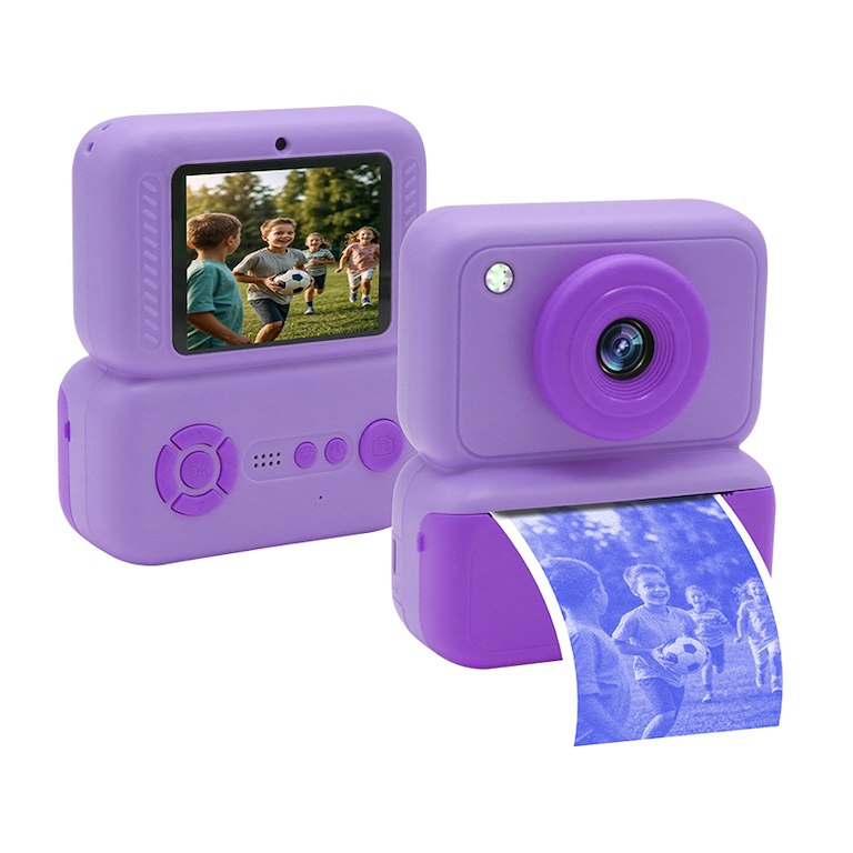 Mini kamera printer Q10 + papir za stampanje fotografija ljubicasta
