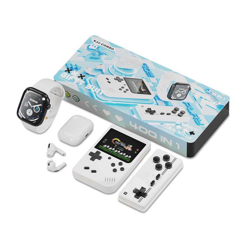 KARLER BASS K35-Combo set (smart watch, konzola sa kontrolorom, Slusalice AirPods Pro 2) beli
