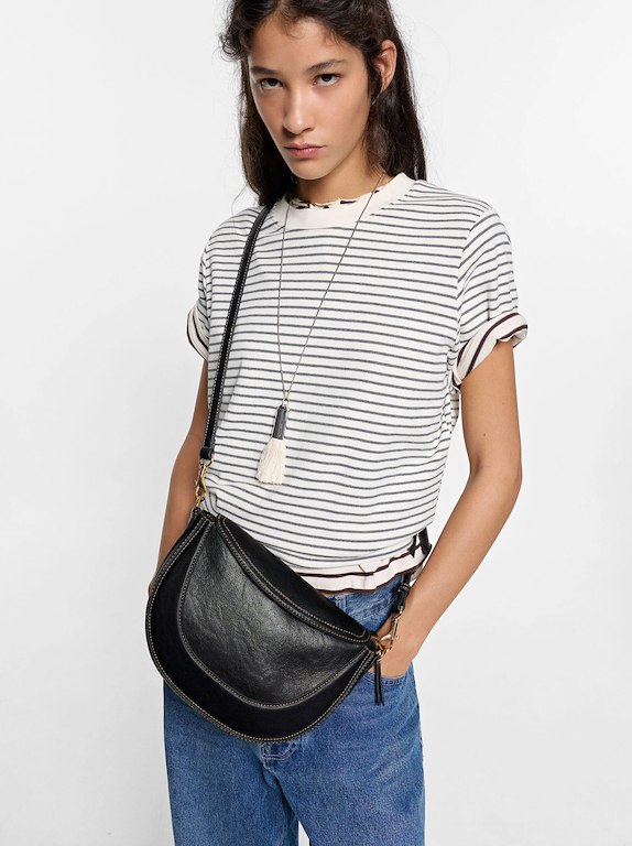 OVAL CROSSBODY BAG WITH FLAP