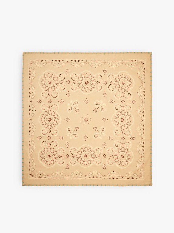 SQUARE SCARF PRINTED WITH COTTON