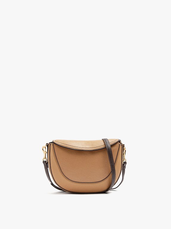 OVAL CROSSBODY BAG WITH FLAP