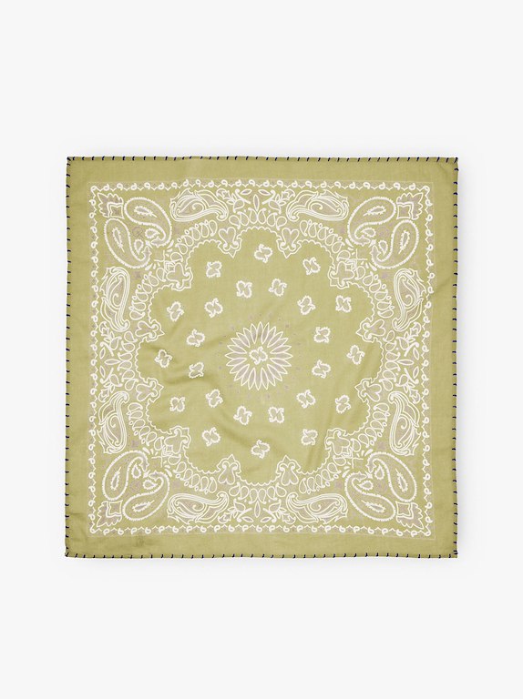SQUARE SCARF PRINTED WITH COTTON