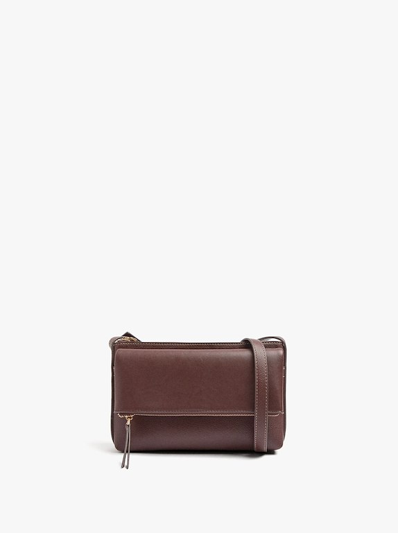 CROSSBODY BAG WITH DOUBLE EFFECT WITH FLAP