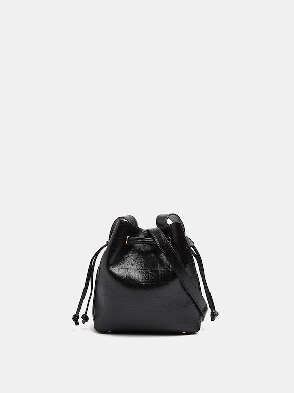 BUCKET BAG WITH ANIMAL EMBOSSING