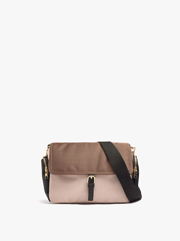 CROSSBODY BAG WITH COLOUR BLOCK NYLON
