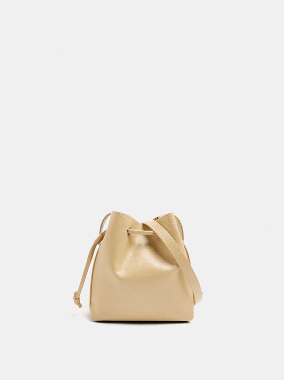 BUCKET BAG WITH ANIMAL EMBOSSING