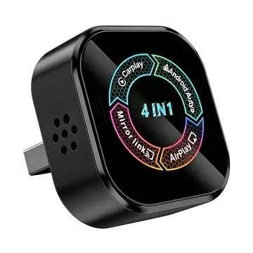 4223M 4-IN-1 WIRELESS CARPLAY & ANDROID AUTO ADAPTER - AIRPLAY/MIRACAST - BLACK