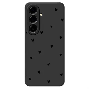 SAMSUNG GALAXY A37 HEART PATTERN SLIM TPU CASE - BLACK