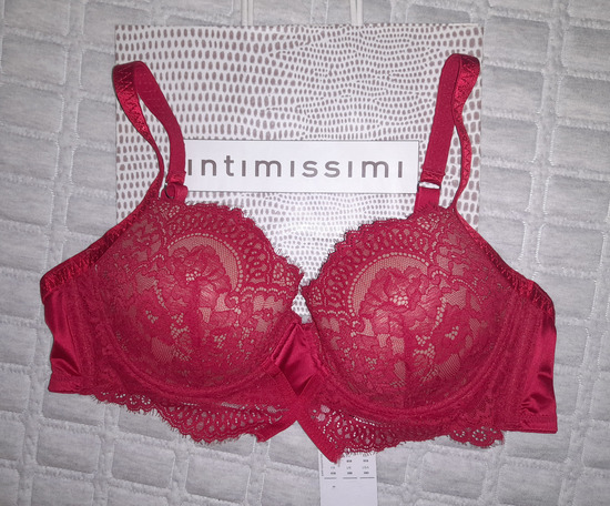 Intimissimi crveni bež cipka saten 85B NOVO!%