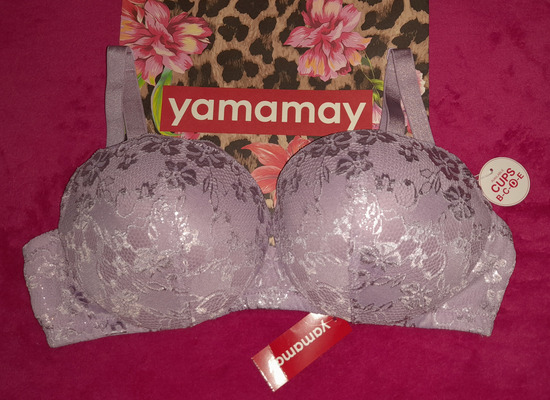 Yamamay svetlo ljubicasti cipka 80D NOVO!%