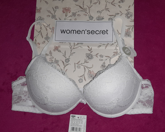 WS beli push up cipka cvetni dezen 75B NOVO!%