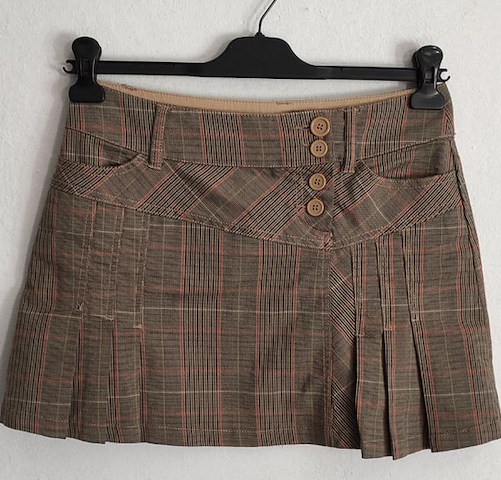 NEXT karirana mini suknja vel. 8 (S/M)