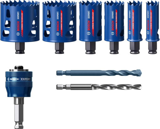 Bosch komplet EXPERT Tough Material testera za otvore od 22/25/35/51/60/68 mm, 9-delni set, 2608900445