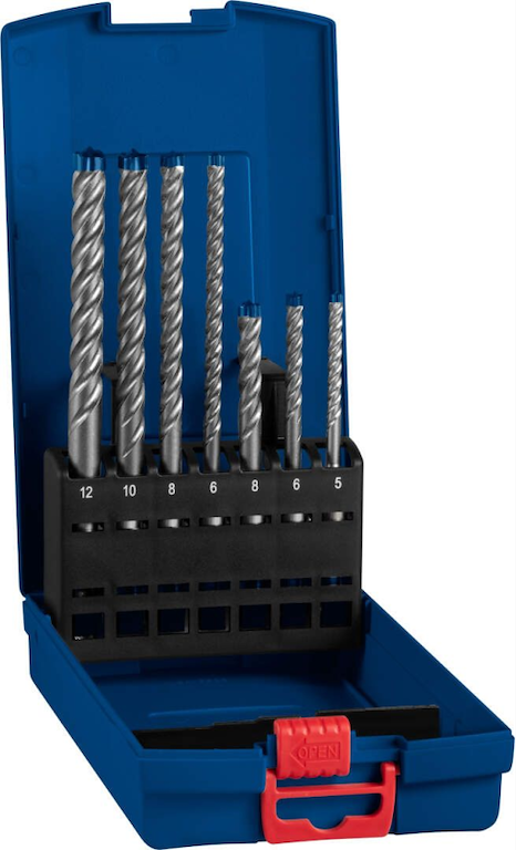 Bosch 7-delni set EXPERT 7X SDS-Plus burgija za beton, sa karbidnom glavom sa 4 sečiva, 2608900195