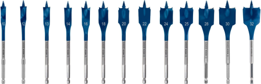 Bosch EXPERT Self Cut Speed 13-delni set pljosnatih burgija 10 / 12 / 13 / 14 / 16 / 18 / 20 / 22 / 24 / 25 / 28 / 30 / 32 x 152mm, 2608900336