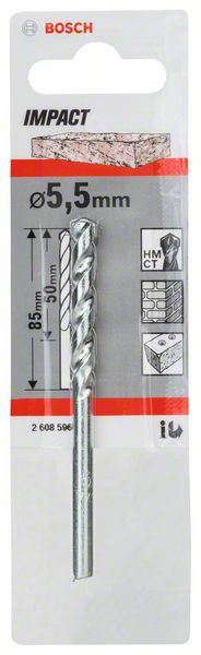 Burgija za kamen CYL-1 Bosch 2608596129, 5,5 x 50 x 85 mm, d 4,5 mm