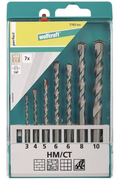 Wolfcraft 7767000 Burgija za beton Spezial HM 7 kom.