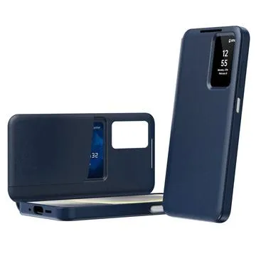 SAMSUNG GALAXY A27 SMART CLEAR VIEW FLIP CASE WITH CARD SLOT - SAPPHIRE