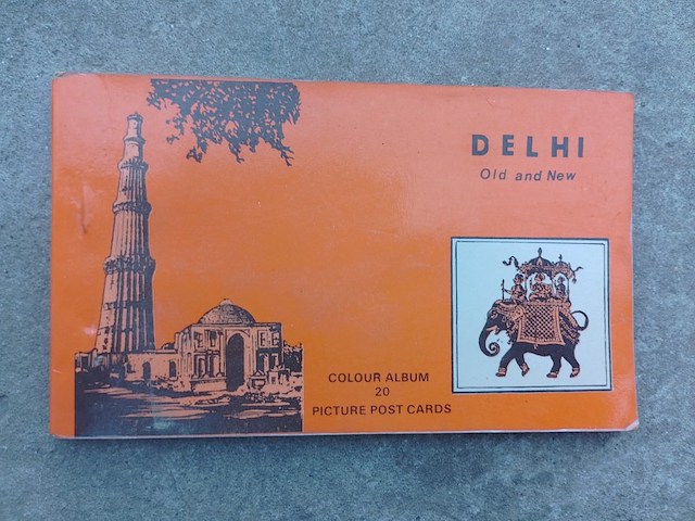 DELHI Old and New, COLOUR ALBUM 20 PICTURE POST CARDS